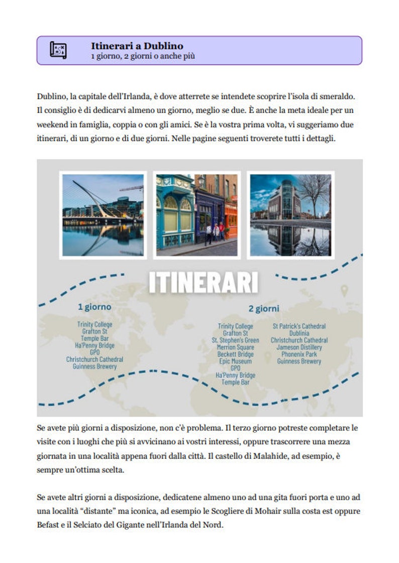 Guida Di Viaggio, Dublino (2024) - Etsy
