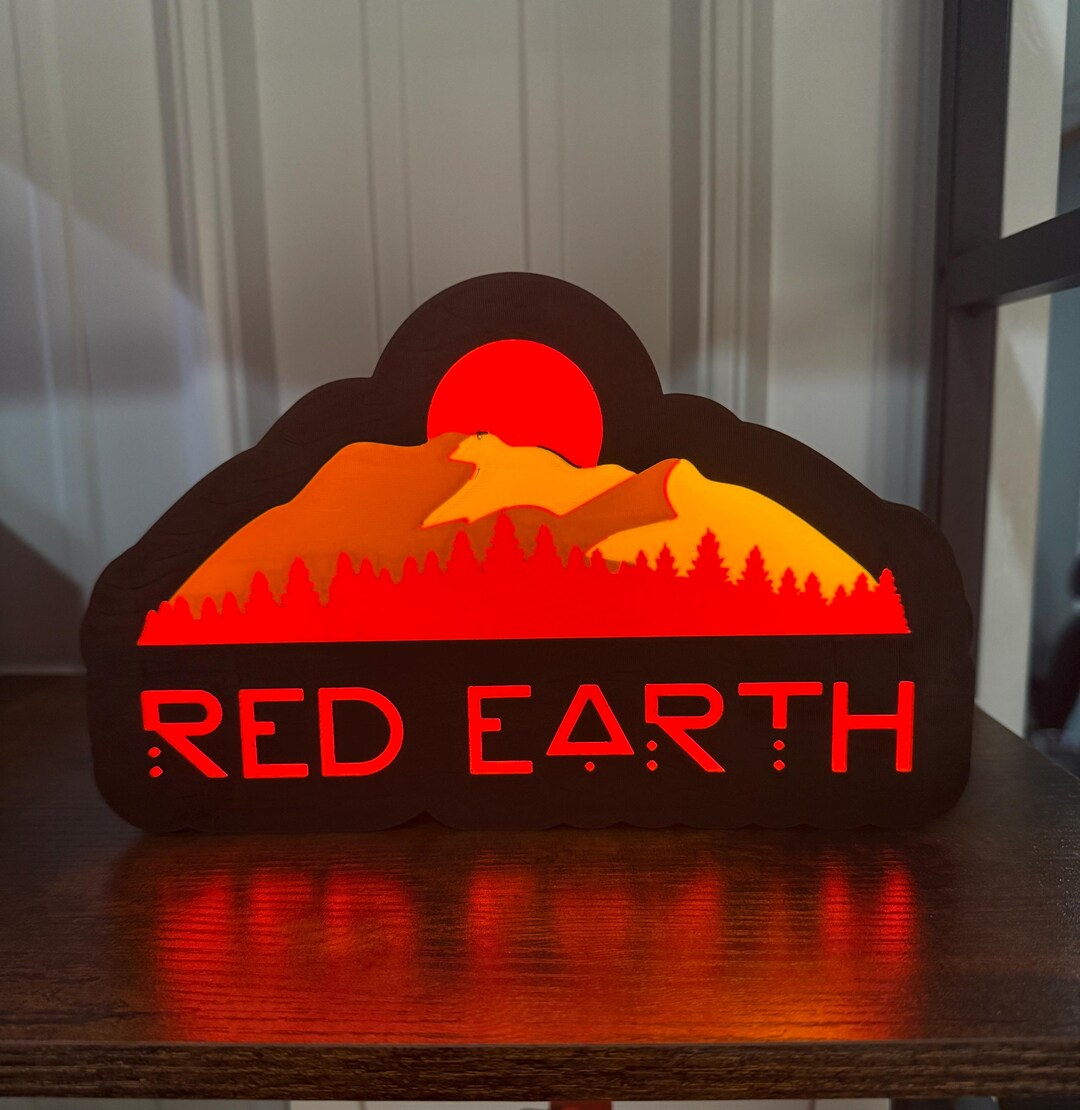 Custom 3D Printed LED Light Box With Remote - Personalized Night Light ...
