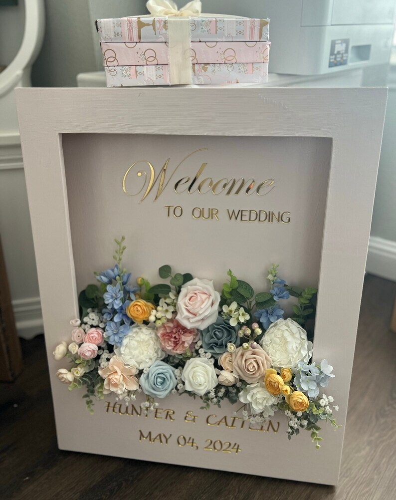 Customized Flower Box Welcome Sign - Etsy