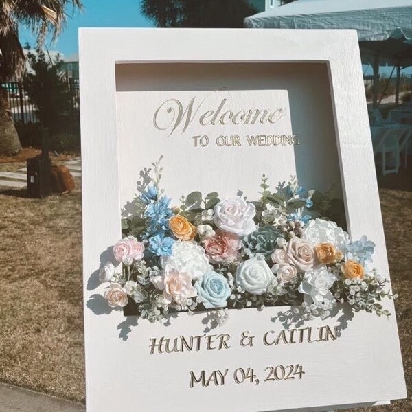 Welcome Sign With Flower Box - Etsy