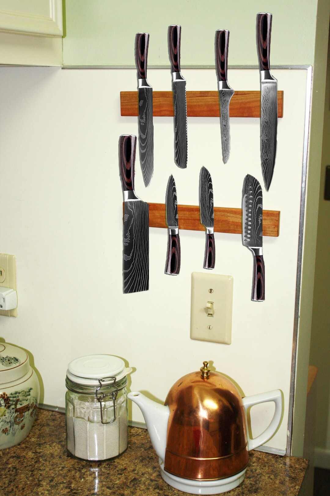 Set of Two 10" Magnetic Knife Racks - Etsy