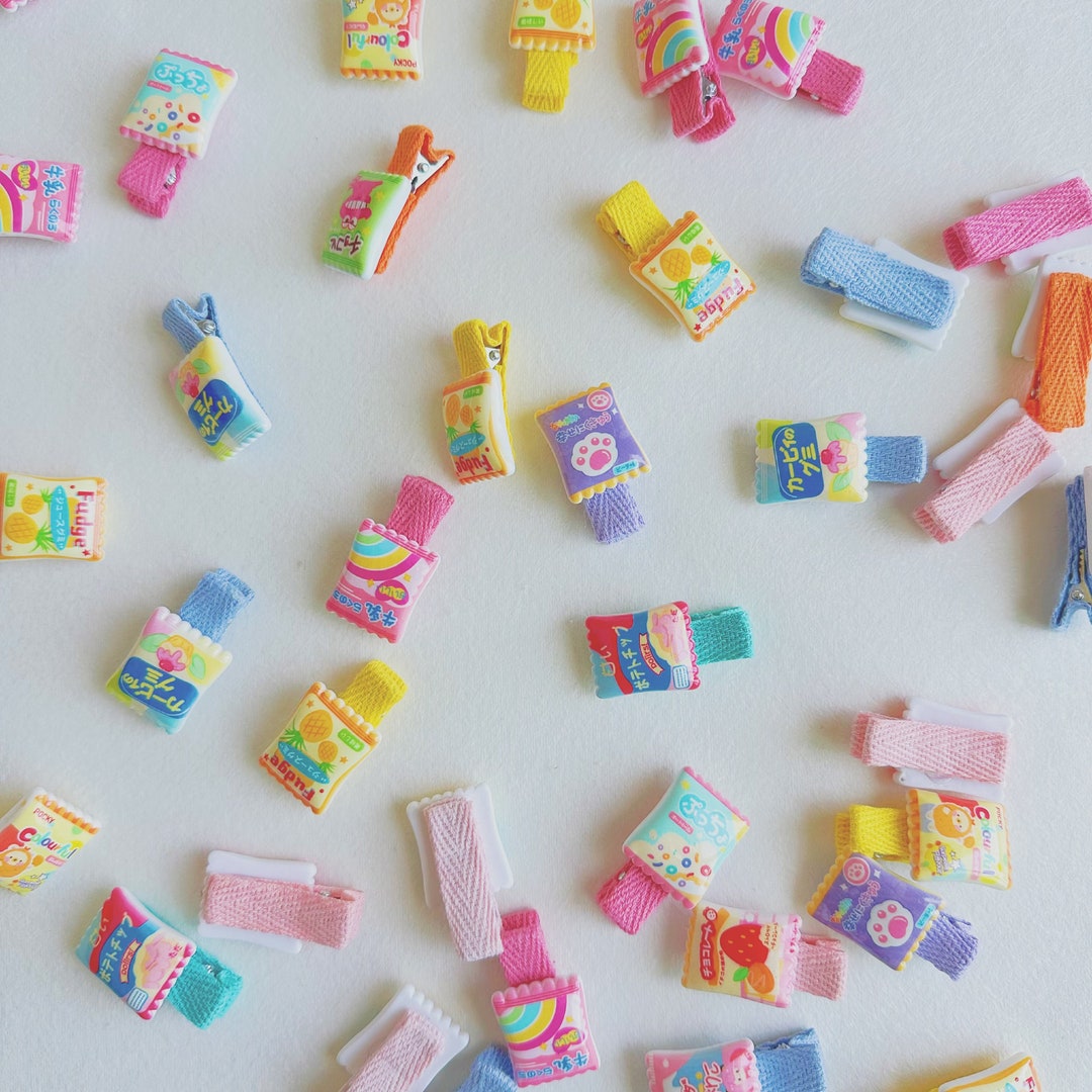 Colorful Kawaii Mini Snack Hair Clips for Girls, Cute and Fun Hair ...