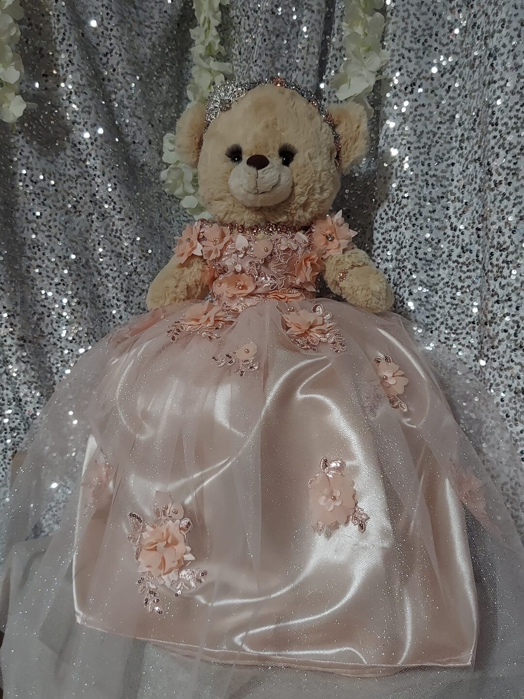 Quinceañera/sweet 16 Teddy Bear. Blush Color Dress - Etsy