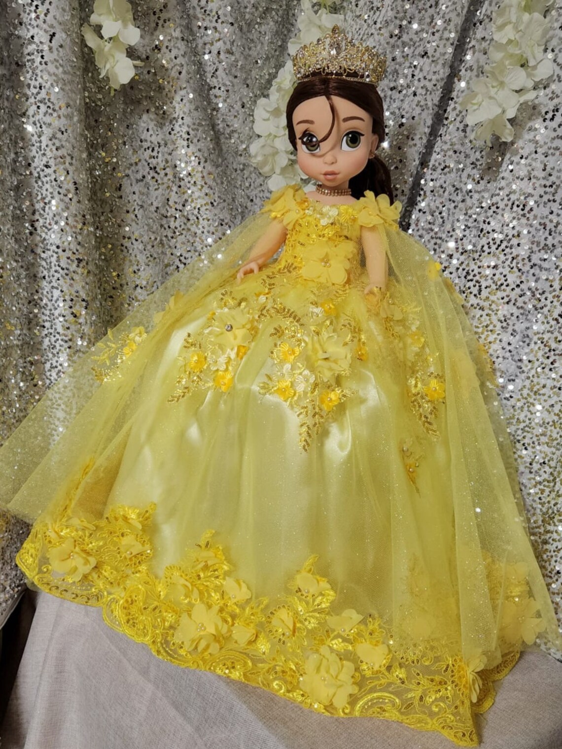 Quinceanera/ Sweet 16 Princess Doll. Yellow Color Dress - Etsy