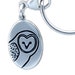 Sterling Silver Barn Owl Keychain - Silver Owl Keyring - Bird Key Chain ...