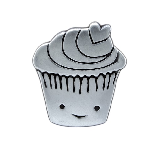 Sterling Silver Cupcake Charm Necklace Silver Muffin Pendant - Etsy