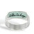Write Band Ring Sterling Silver and Vitreous Enamel Script Ring Ring ...