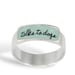 Write Band Ring Sterling Silver and Vitreous Enamel Script Ring Ring ...
