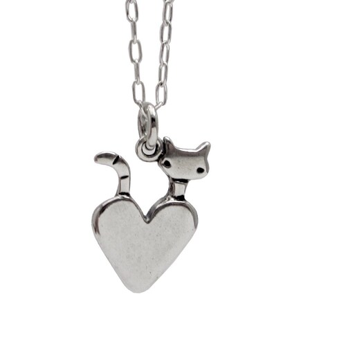 Tom-tom Cat Necklace Sterling Silver Tomcat Pendant on - Etsy