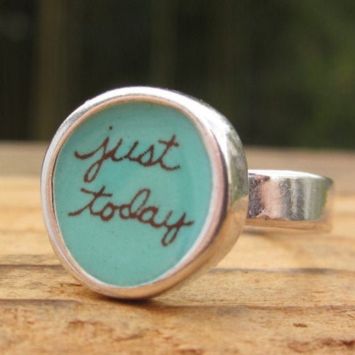 Please Stop Talking Ring Sterling Silver and Vitreous Enamel - Etsy