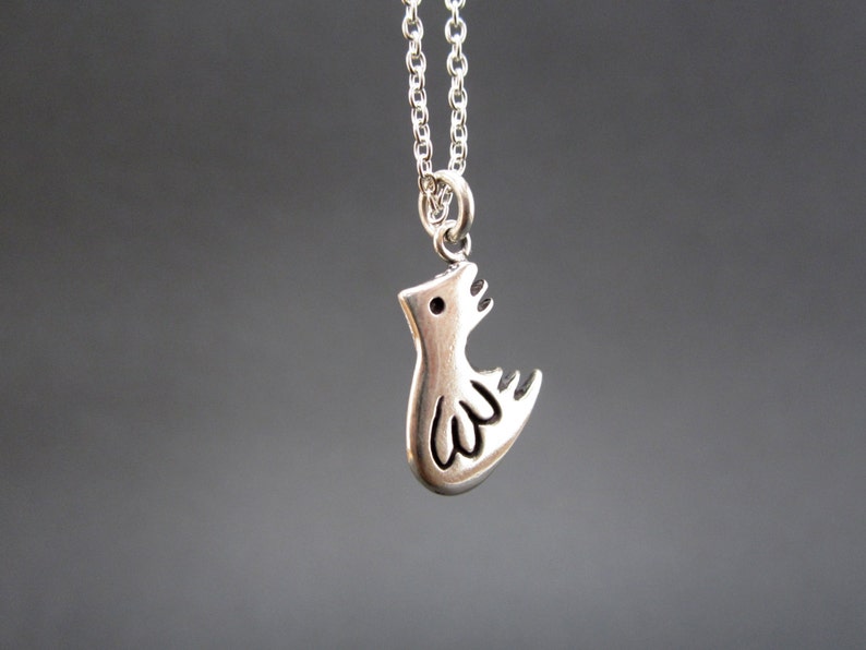 Little Chicken Necklace Sterling Silver Chicken Pendant on - Etsy