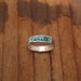 Write Band Ring Sterling Silver and Vitreous Enamel Script Ring Ring ...