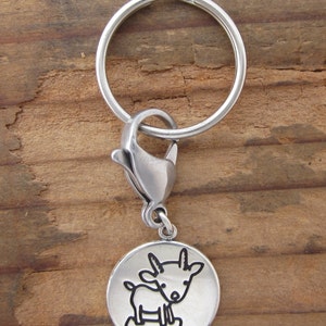 Sterling Silver Skateboarding Goat Keychain - Handmade USA - Etsy
