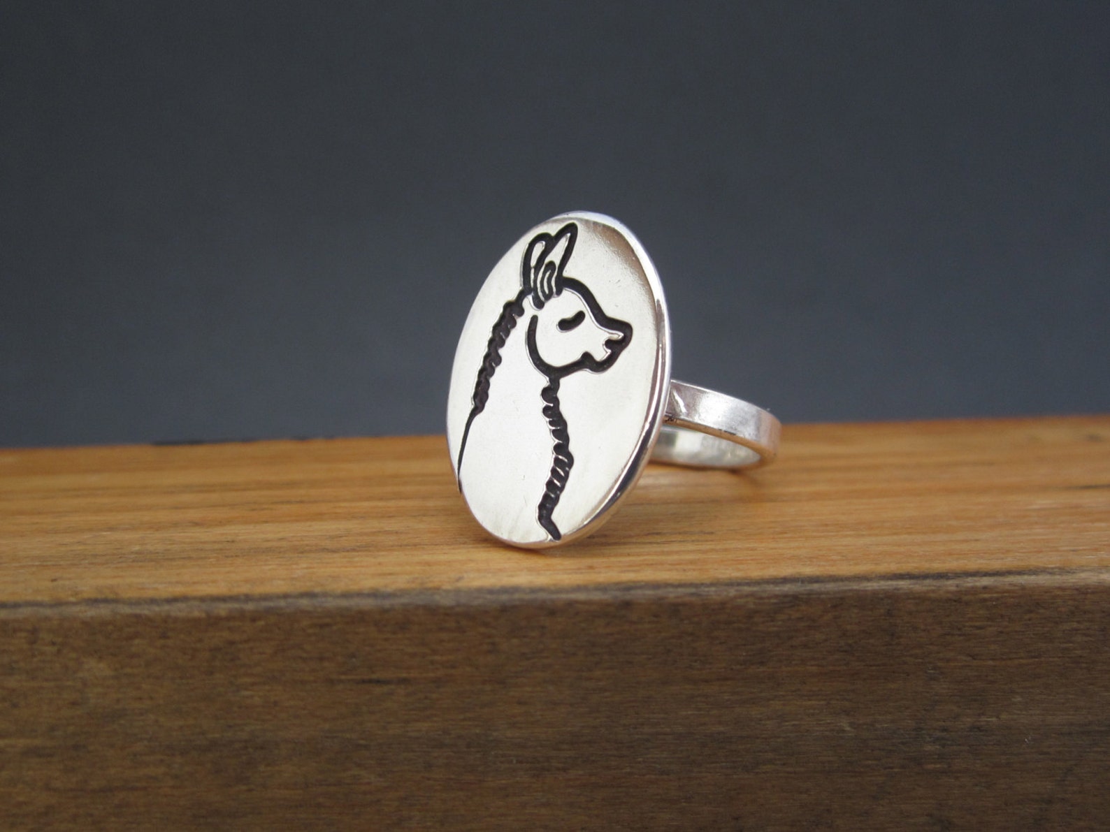 Llama Ring Sterlign Silver Llama Ring or Alpaca Ring Custom | Etsy