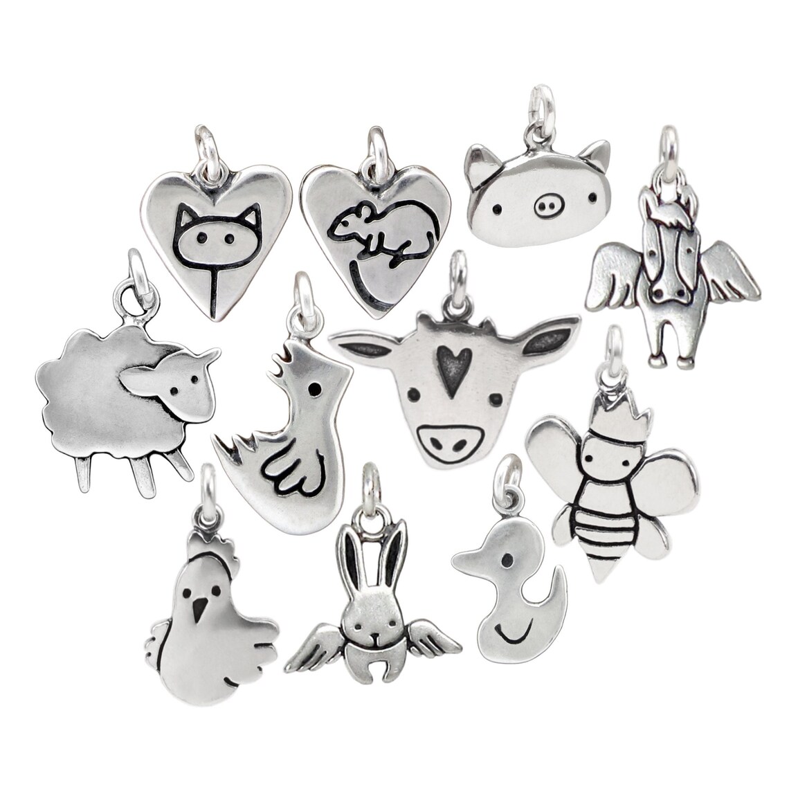 Farm Animal Charm Extra Sterling Charm for Charm Bracelet - Etsy