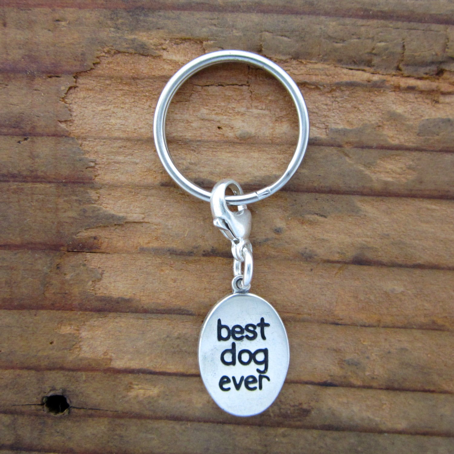Sterling Silver Dog Keychain – Best Dog Ever Keyring, Handmade USA - Etsy