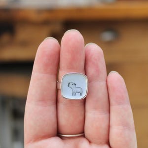 Sterling Silver Capybara Ring With Kiln Fired Vitreous Enamel ...