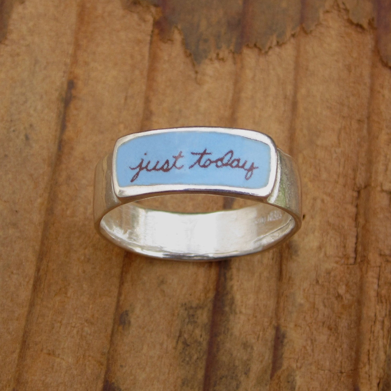 Just Today Band Ring One Day at A Time Ring | Etsy