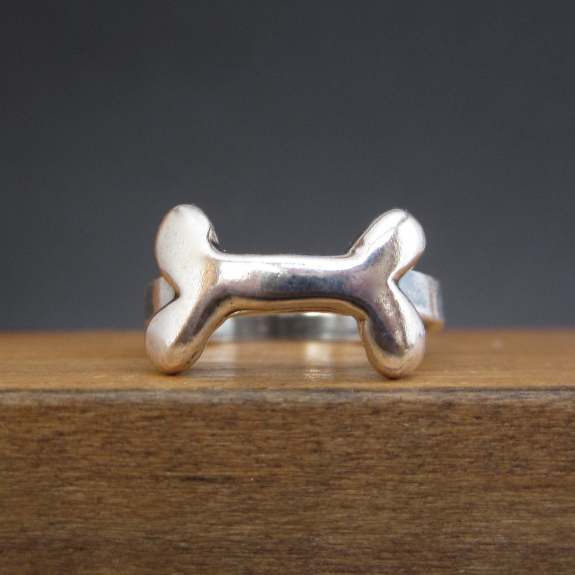 Dog Bone Ring - Sterling Silver Bone Ring - Finger or Thumb Ring - Dog ...