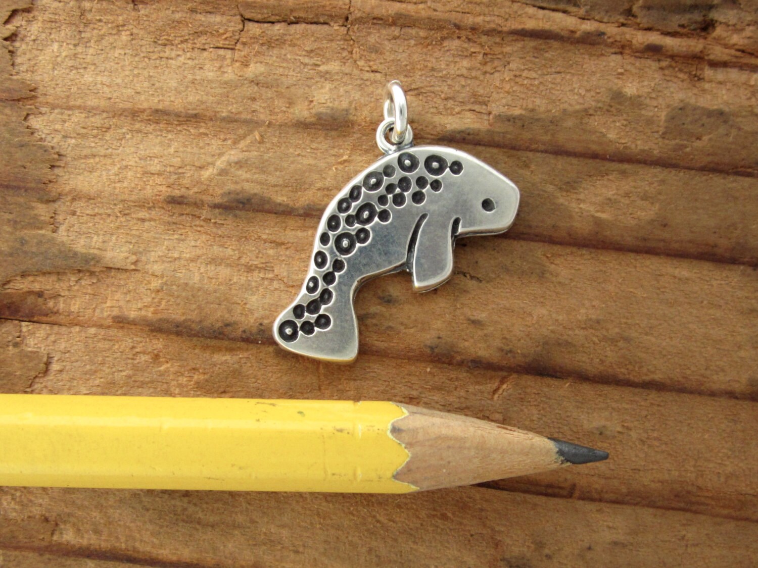 Manatee Charm or Necklace Sterling Silver Manatee Pendant on | Etsy