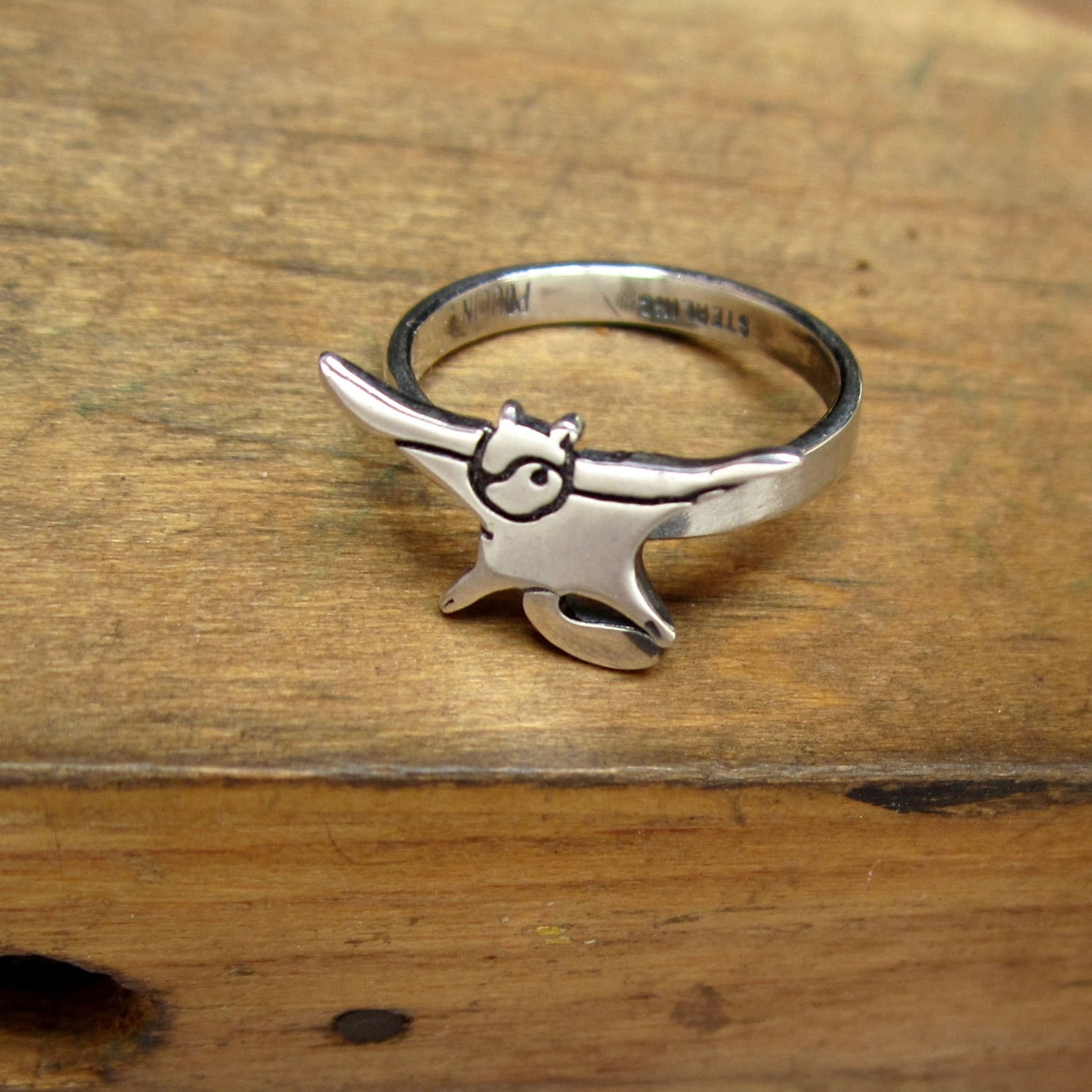 Sterling Silver Flying Squirrel Ring Animal Ring - Etsy
