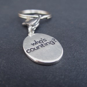 Sterling Silver Who's Counting Keychain - Birthday or Anniversary ...