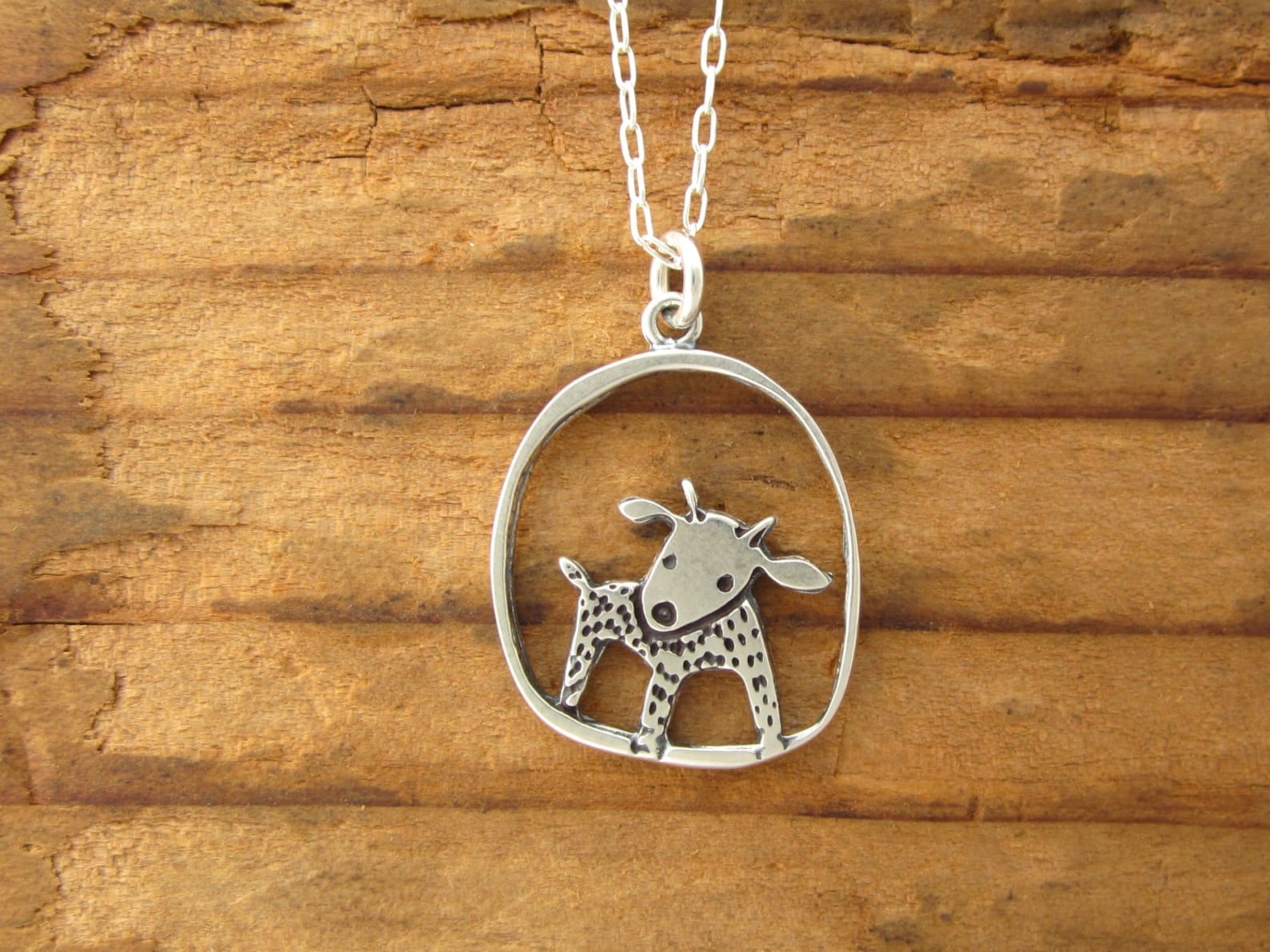 Sterling Silver Goat Charm Necklace Silver Goat Pendant - Etsy