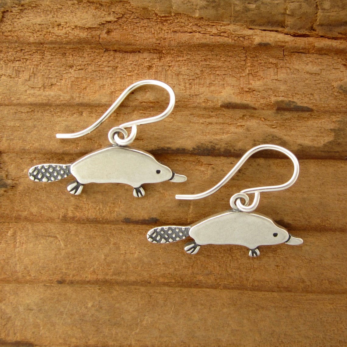 Platypus Earrings - Sterling Silver Platypus Earrings - Platypus Charm ...