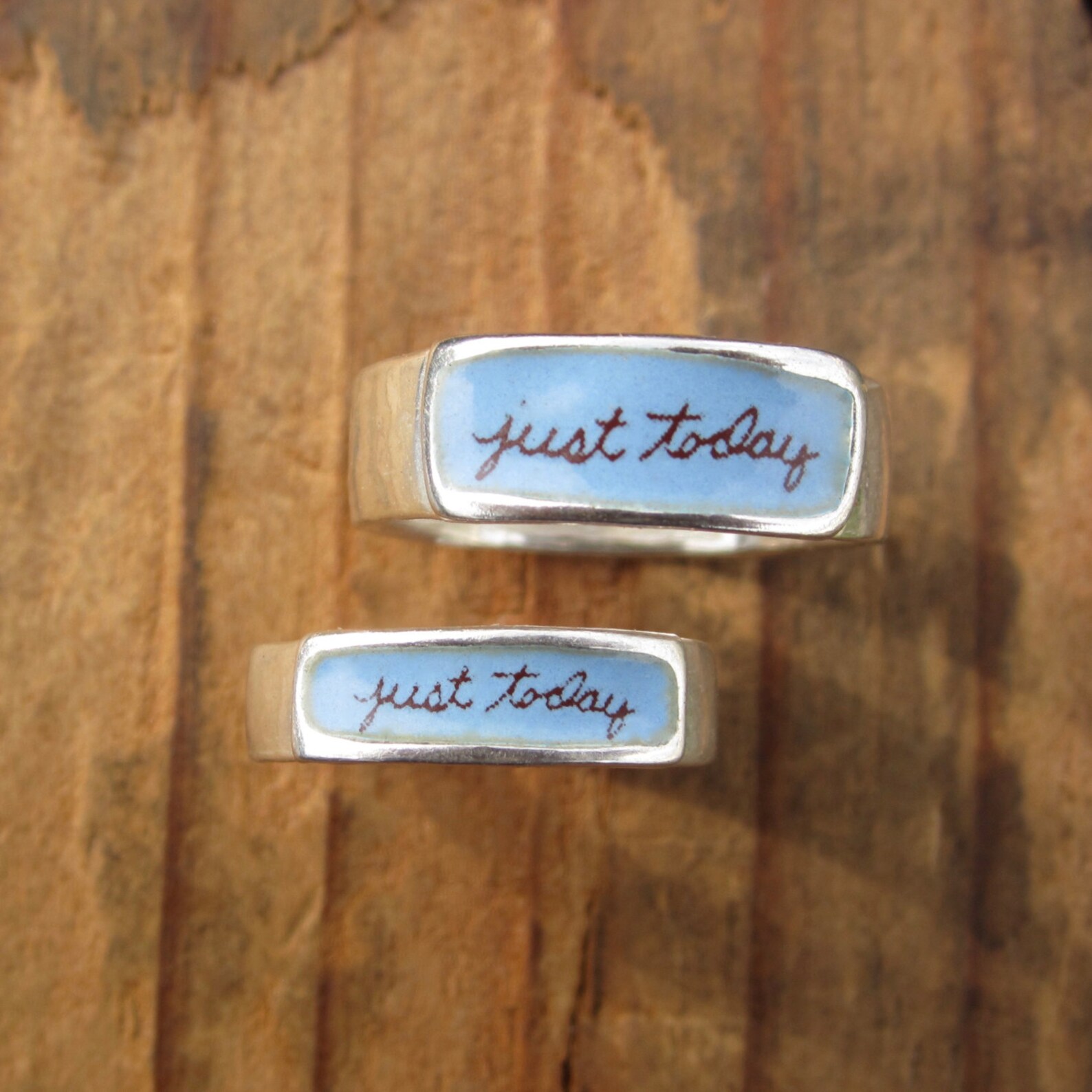 Just Today Band Ring One Day at A Time Ring | Etsy