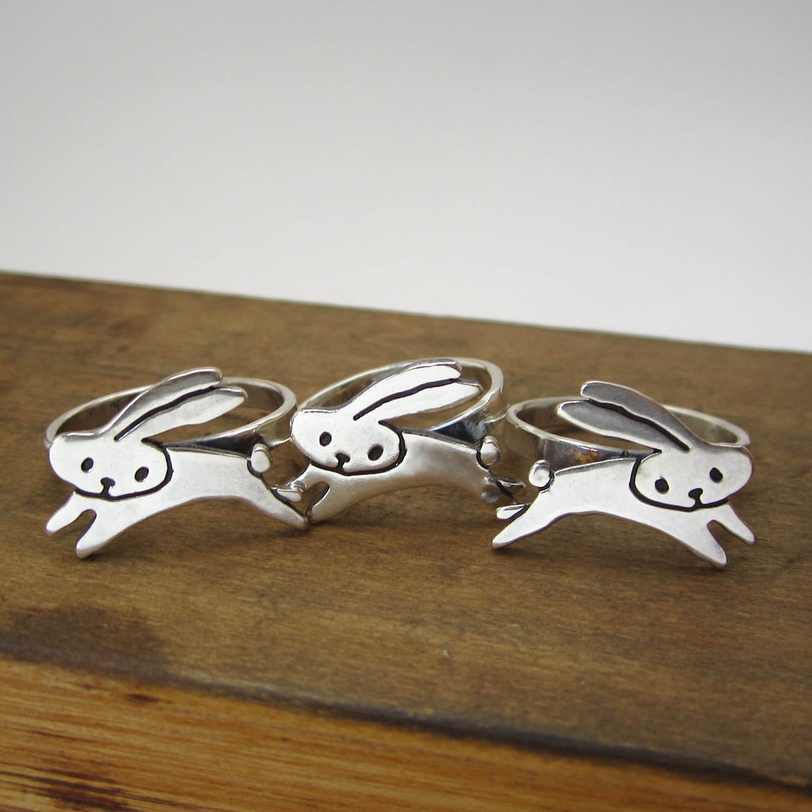 Sterling Silver Bunny Ring Flying Bunny Ring Easter Rabbit - Etsy