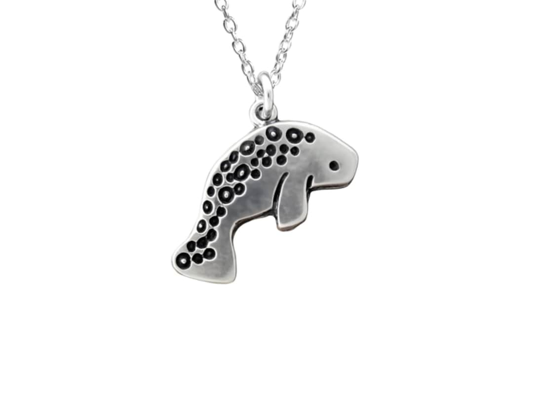 Manatee Charm or Necklace - Sterling Silver Manatee Pendant on ...