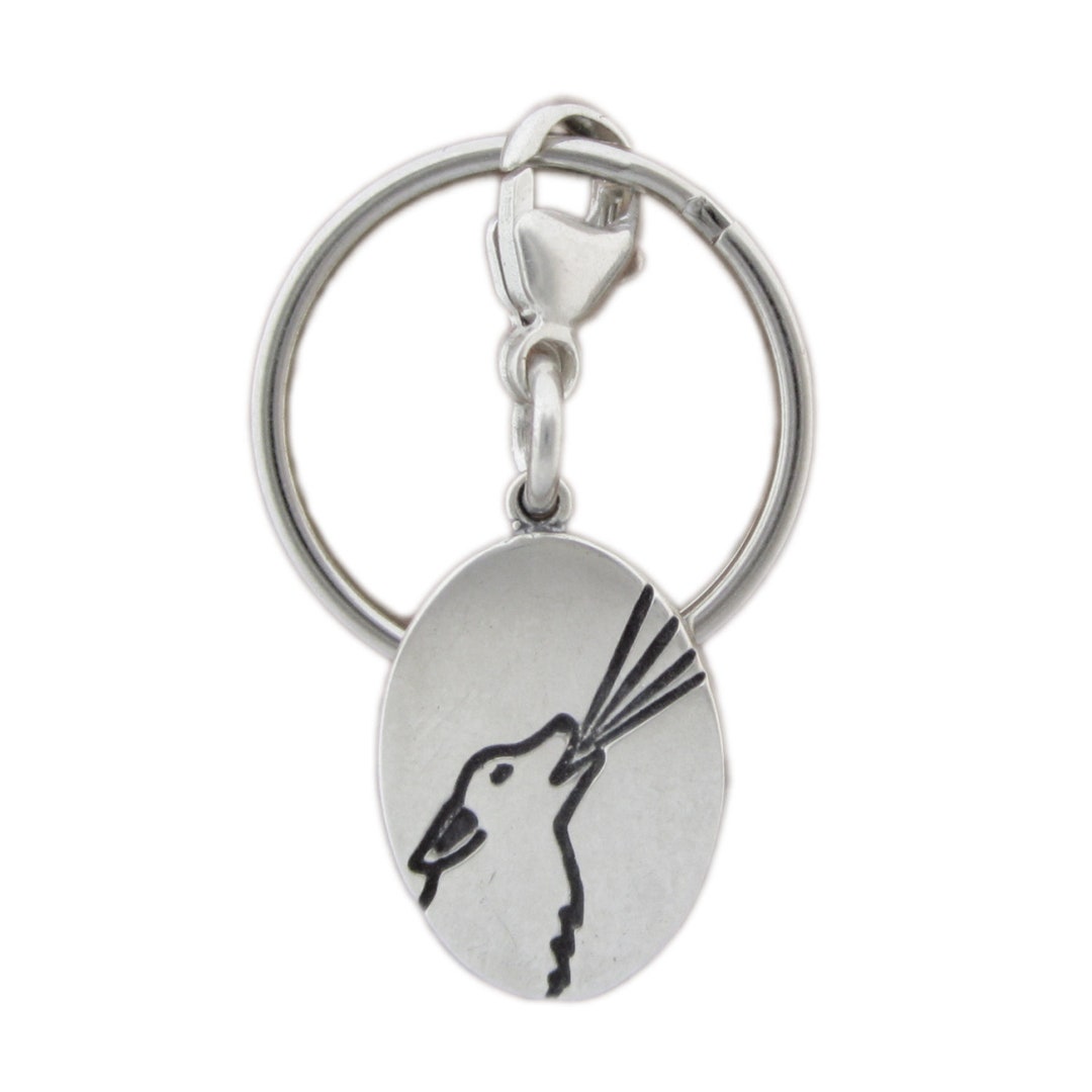 Sterling Silver Wolf Keychain Silver Shooting Star Keyring - Etsy
