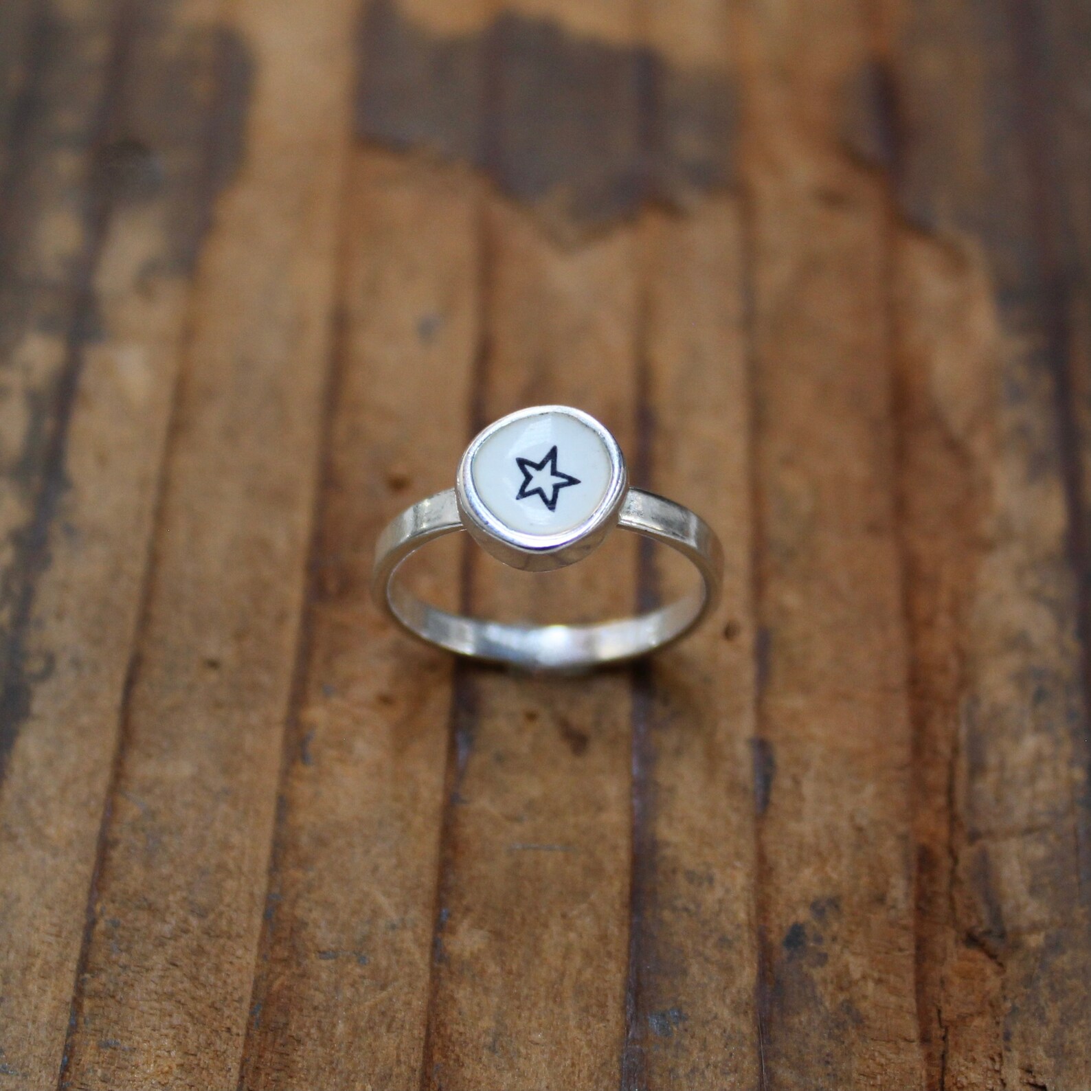 Sterling Silver Star Ring - Star Stacker - Minimalist Celestial Jewelry ...