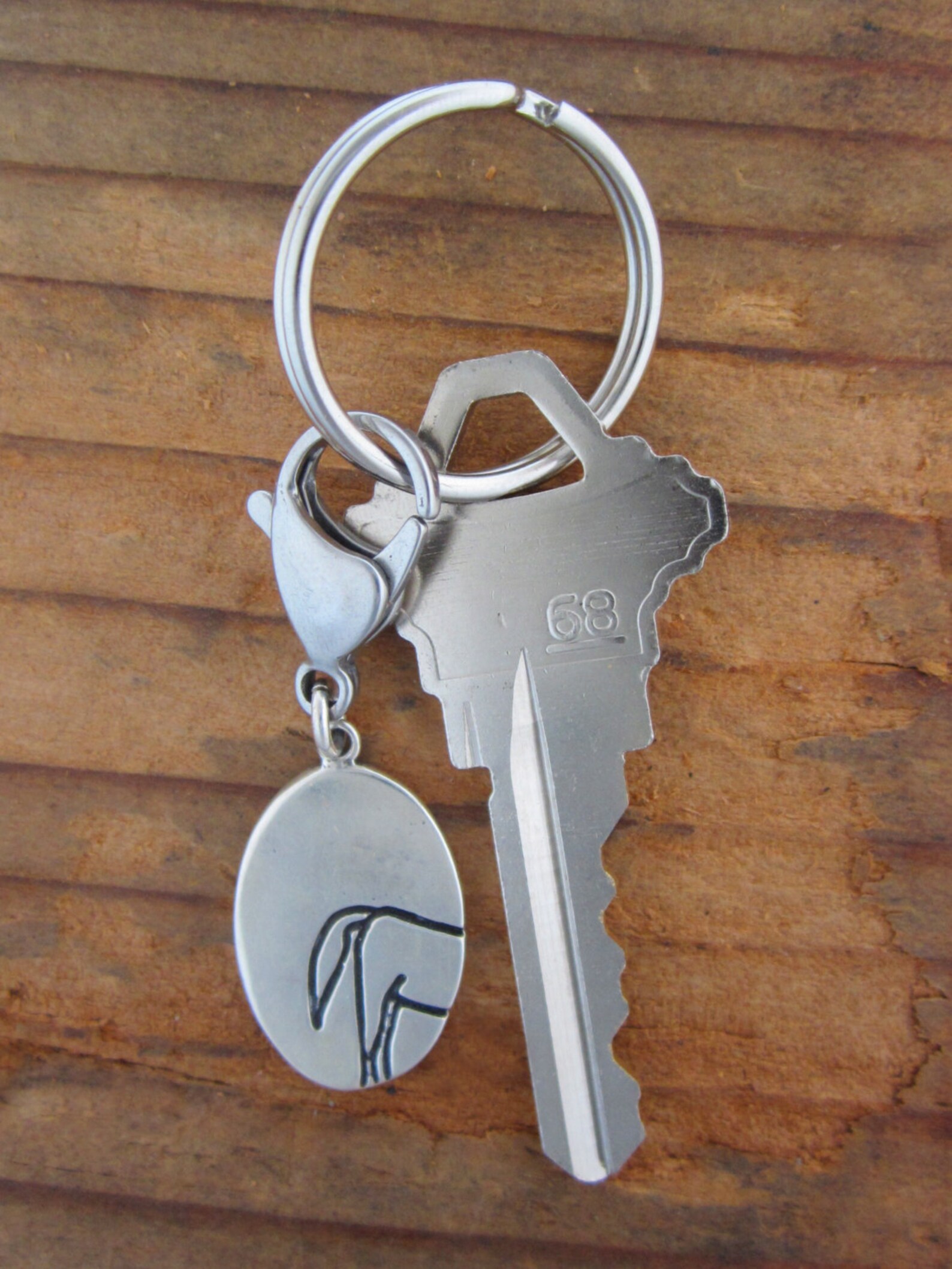 Sterling Silver Horse Keychain Silver Pony Keyring - Etsy