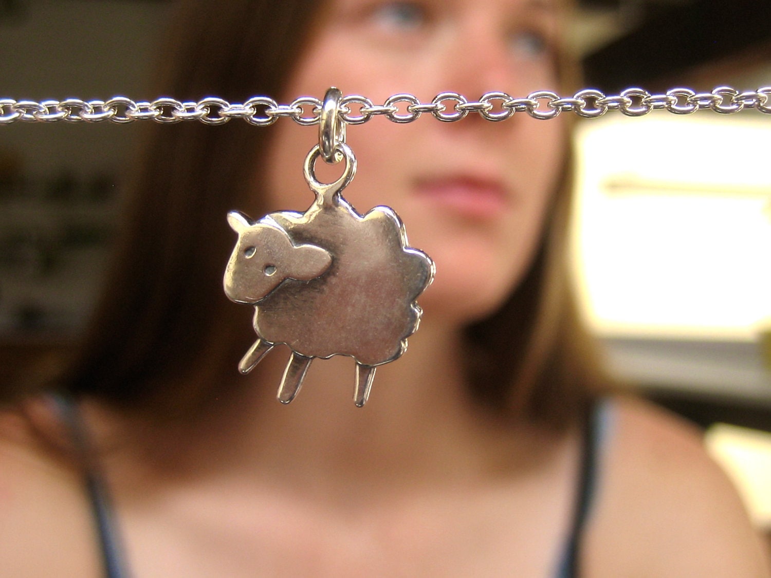 Sterling Silver Sheep Charm Necklace Silver Lamb Pendant or - Etsy