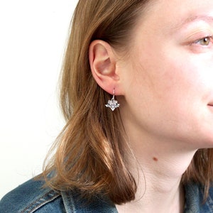 Bat Earrings - Sterling Silver Bat and Heart Earrings - Etsy