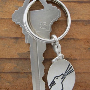 Sterling Silver Wolf Keychain Silver Shooting Star Keyring - Etsy