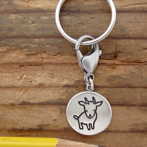 Sterling Silver Skateboarding Goat Keychain - Handmade USA - Etsy