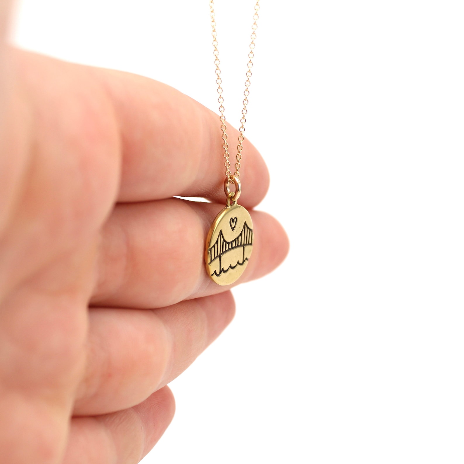 Golden Gate Bridge Necklace San Francisco Pendant Gold - Etsy