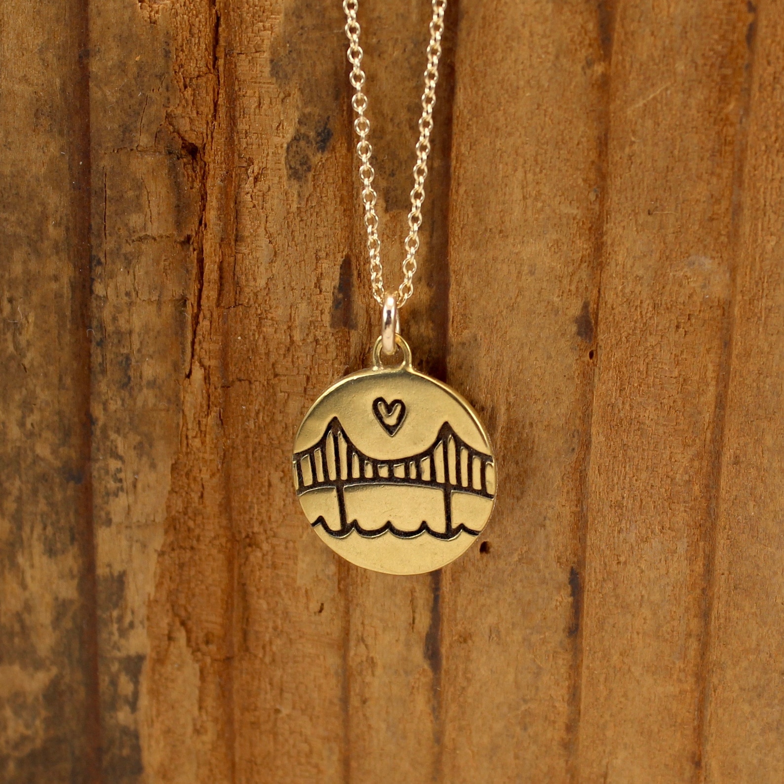Golden Gate Bridge Necklace San Francisco Pendant Gold - Etsy