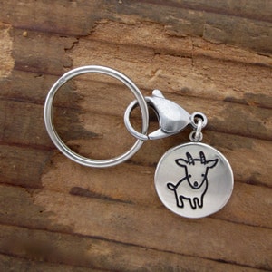 Sterling Silver Skateboarding Goat Keychain - Handmade USA - Etsy