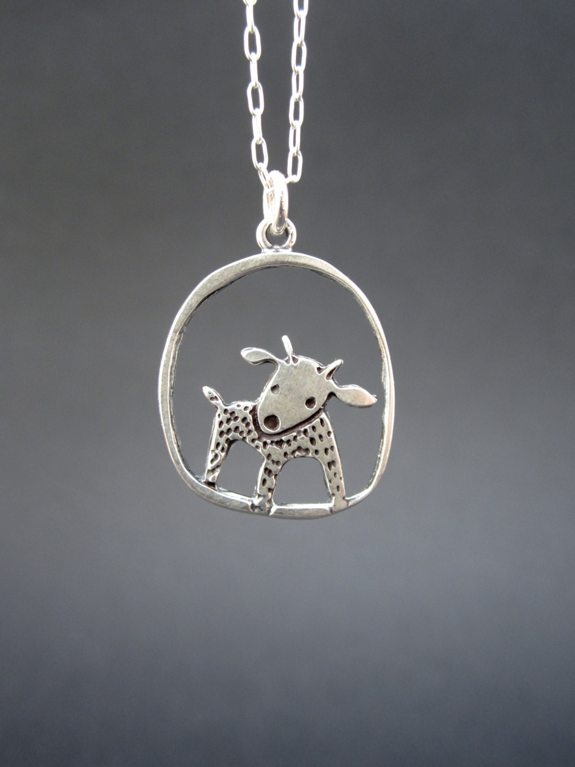 Sterling Silver Goat Charm Necklace Silver Goat Pendant - Etsy