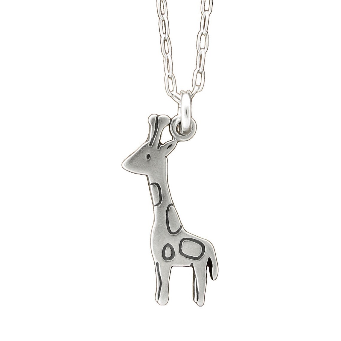Sterling Silver Giraffe Charm Necklace Giraffe Pendant on | Etsy