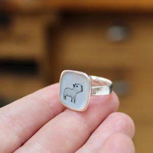 Sterling Silver Capybara Ring With Kiln Fired Vitreous Enamel ...