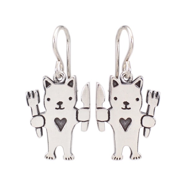 Cat With Fork and Knife - Etsy