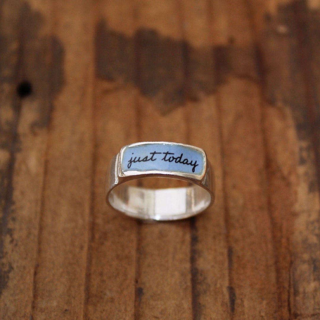 Just Today Band Ring - One Day at A Time Ring - Men's Band Ring - Etsy