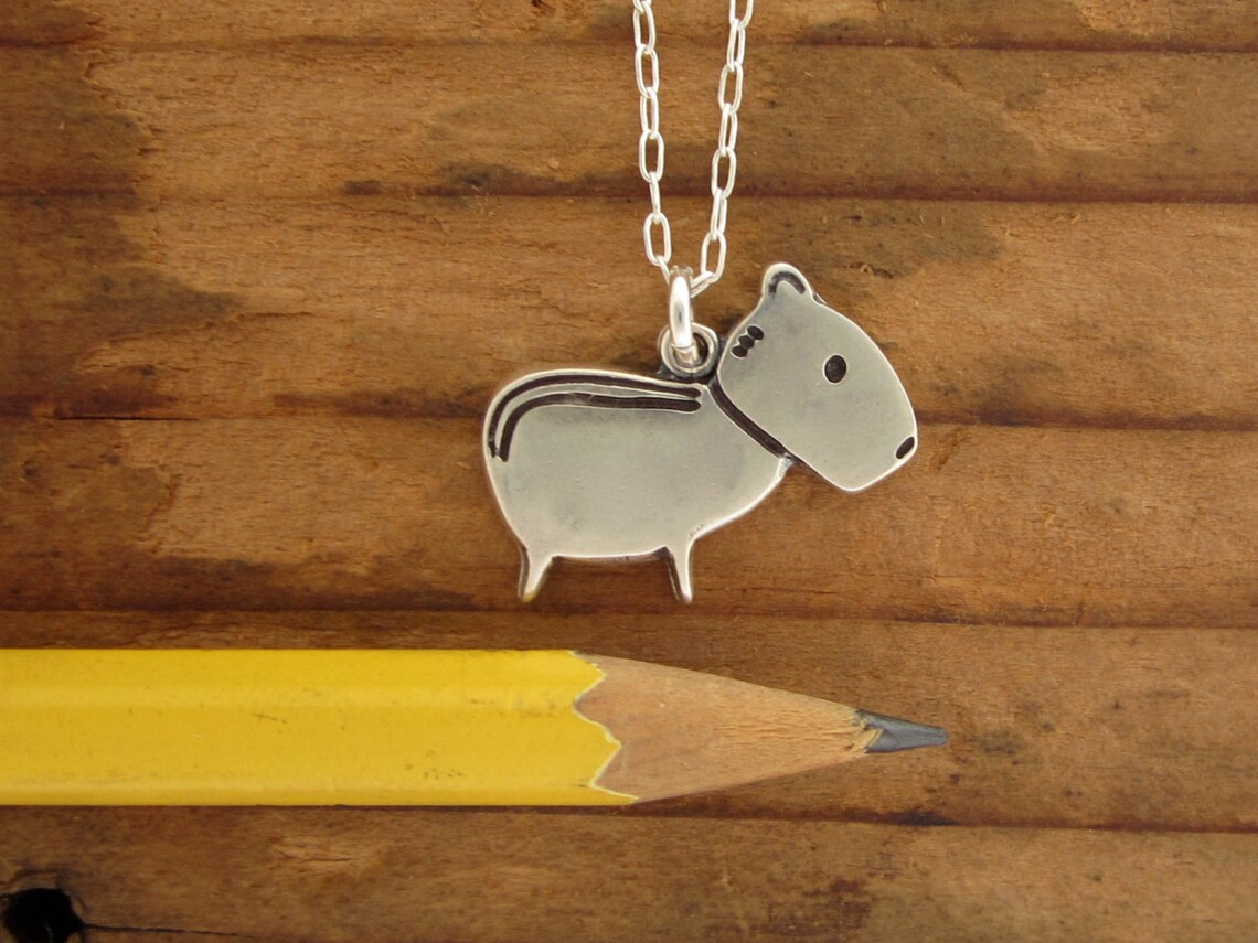 Sterling Capybara Necklace Silver Capybara Pendant on - Etsy