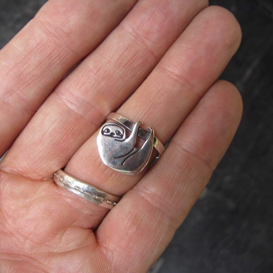 Sterling Silver Sloth Ring Silver Sloth Ring Sloth Jewelry - Etsy