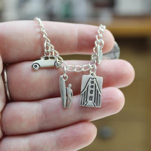 Golden Gate Bridge Charm Bracelet - 100% Sterling Silver - Charm ...