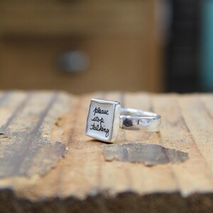 Please Stop Talking Ring - Sterling Silver and Vitreous Enamel ...